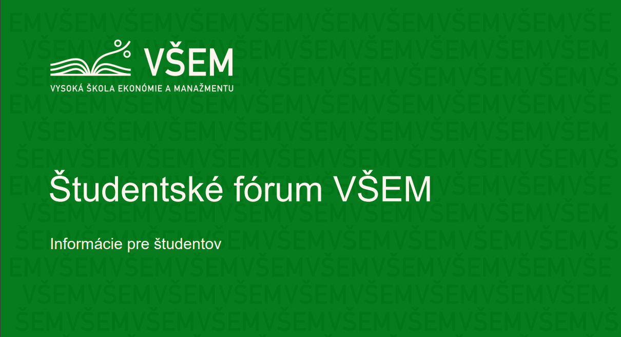 VŠEM Moodle: Študentské fórum VŠEM - aktualizované 14.2.2025 | VŠEM Moodle
